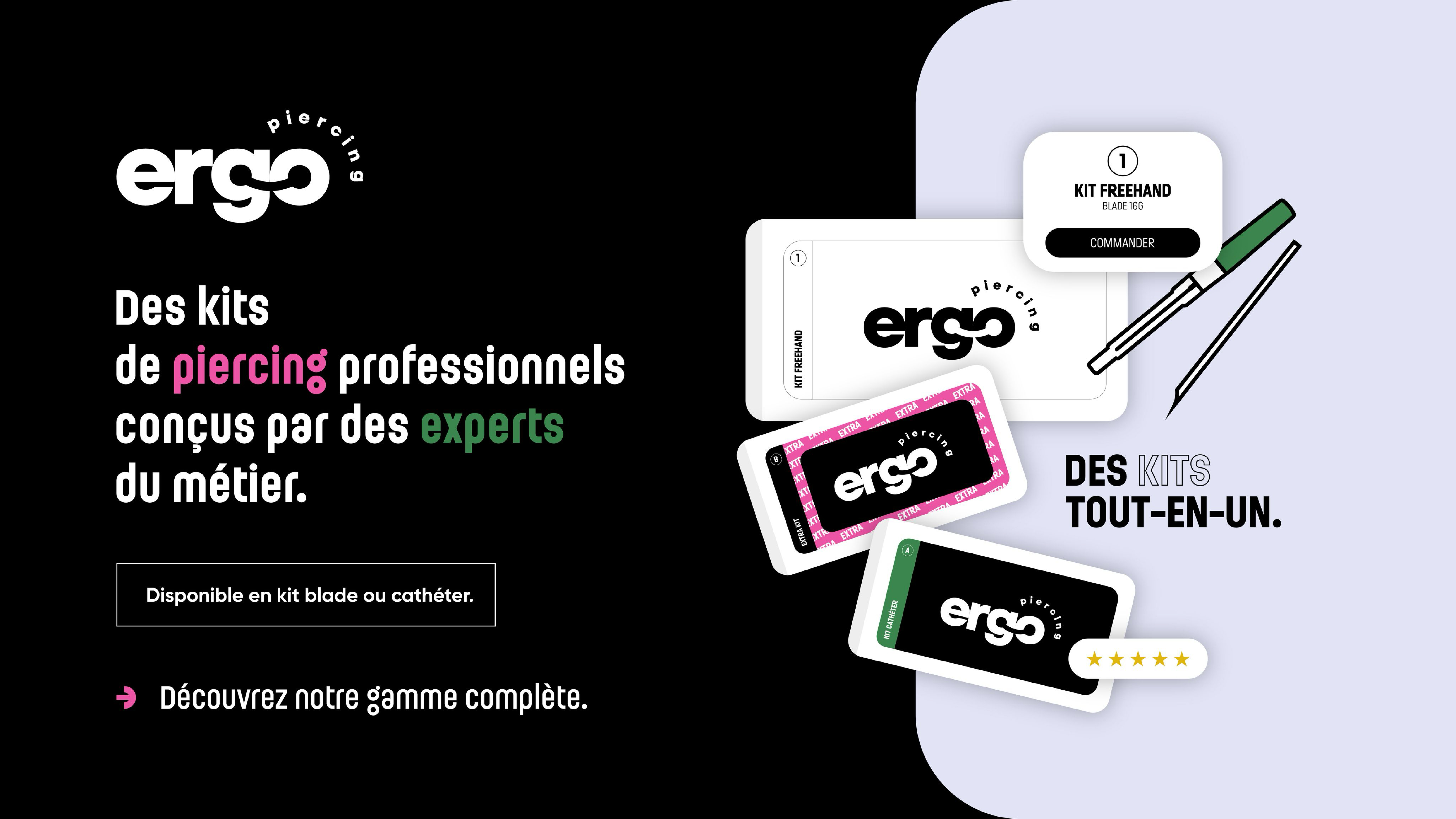 Kits Piercings stériles et jetables | Ergo Piercing